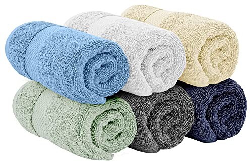 Luxury Multi Color Hand Towels - Highly Absorbent - Hotel spa -16X30 ...