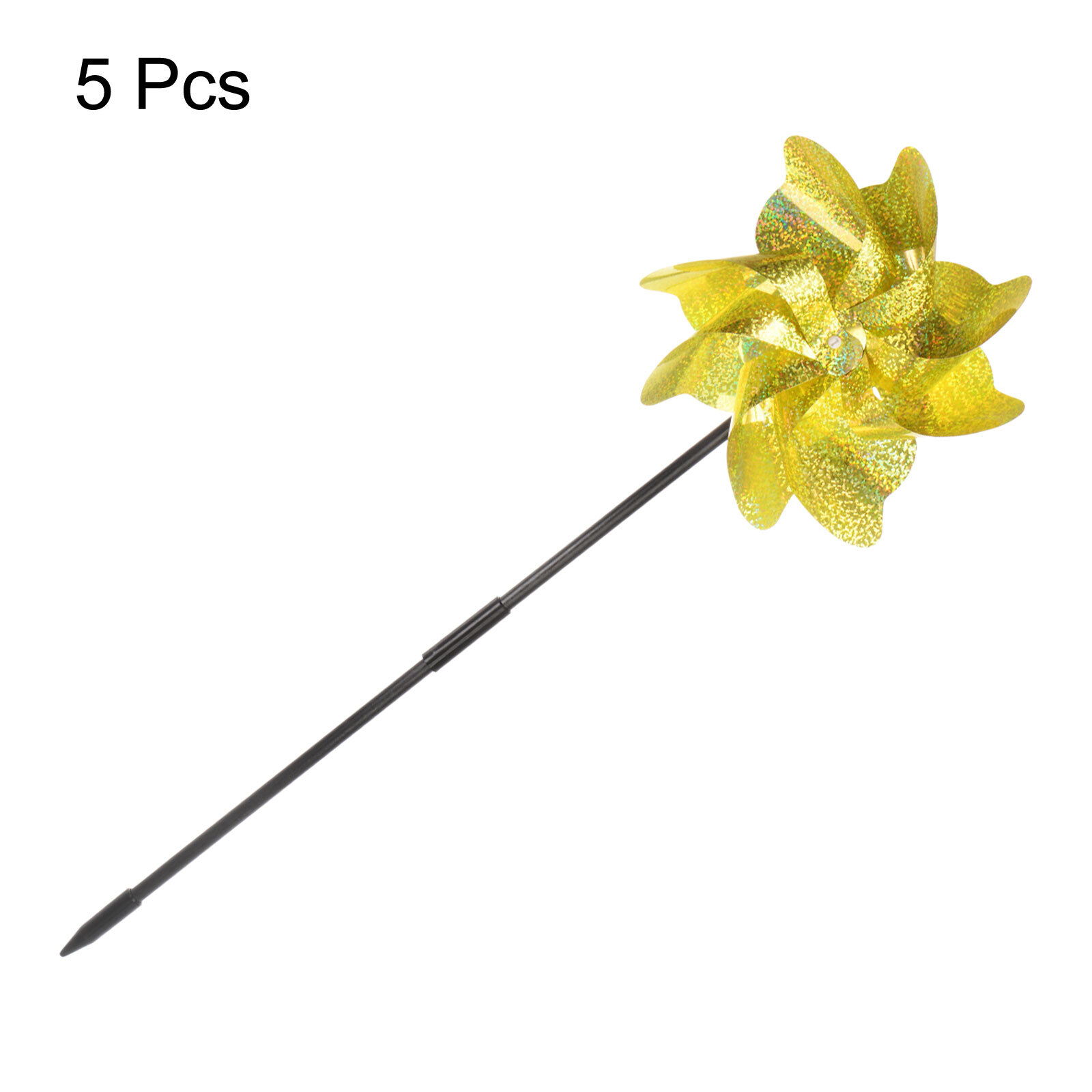 5pcs Windmill for the Yard Garden 21 Inch x 7 Inch 8 Leaves Gold Tone ...