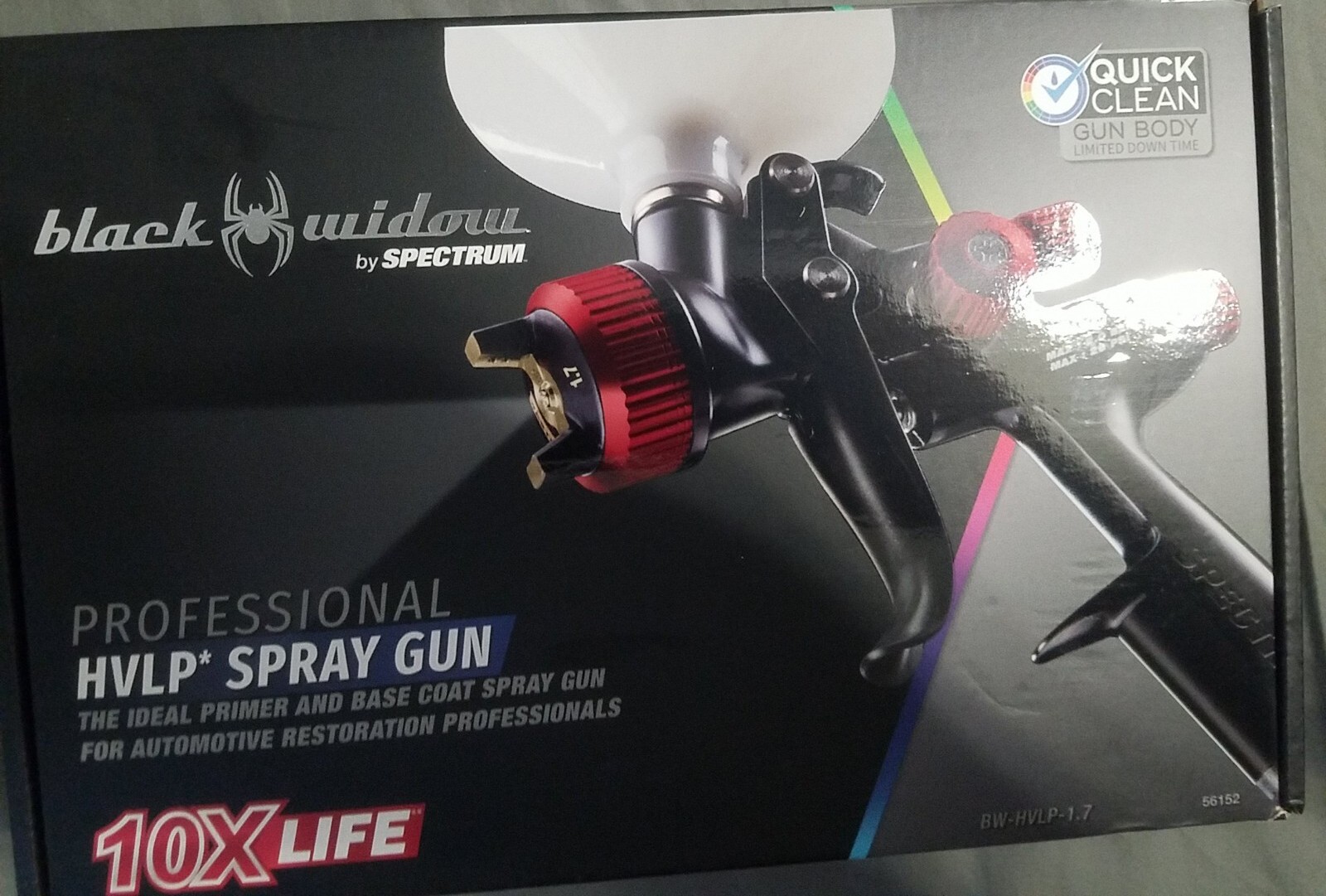 Spectrum Black Widow 1.7mm HVLP Spray Gun 56152 for sale online | eBay