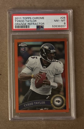 2011 Topps Chrome Tyrod Taylor Orange Refractor Ravens Rookie Card #26 ...