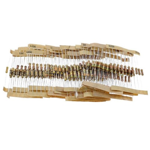 560Pcs 56 Values 1/4W 0.25W Carbon Film Resistors Assortment kit 1-10M ...