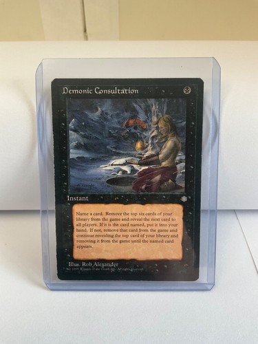 MTG Magic the Gathering Card *Demonic Consultation* Black Commander ...
