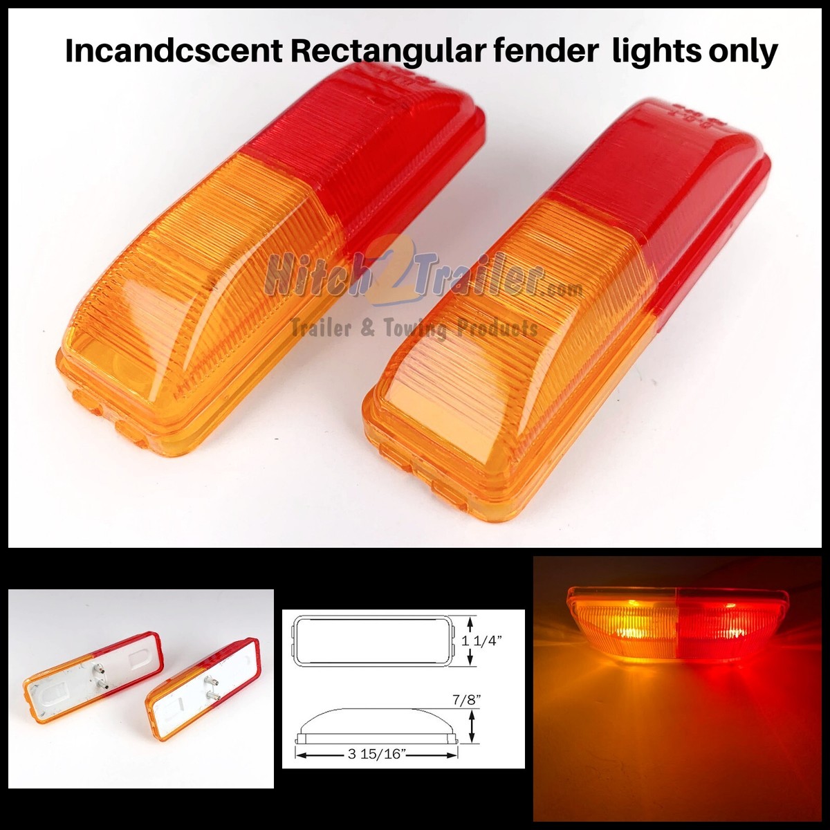 Fender Clearance Lights Trailer Fender Light Set Amber And Red