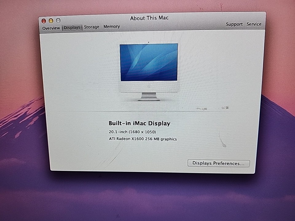 Apple iMac 2006 20" 2.16GHz Intel Core 2 Duo 240 Gb HDD 2GB RAM Mac OS ...