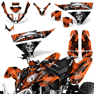 Graphics kit Sticker Decal Wrap for Polaris Predator 500 03-07 REAPER ...
