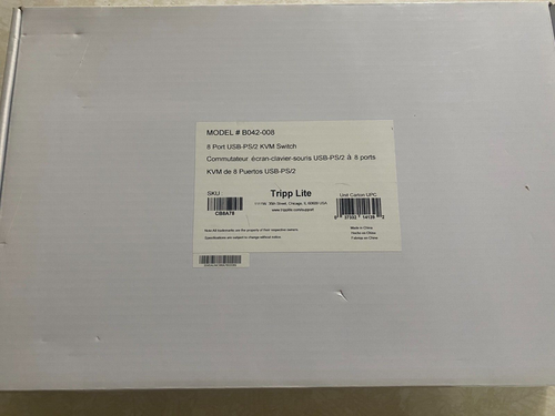 New Tripp Lite NetController 8-Port Rack-Mountable KVM Switch USB-PS/2 ...