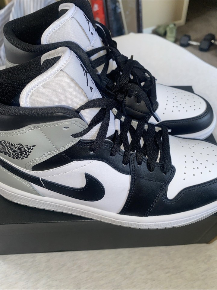 Air Jordan 1 Mid Light Smoke Grey Barons Size 8 Men's Sneakers New with ...