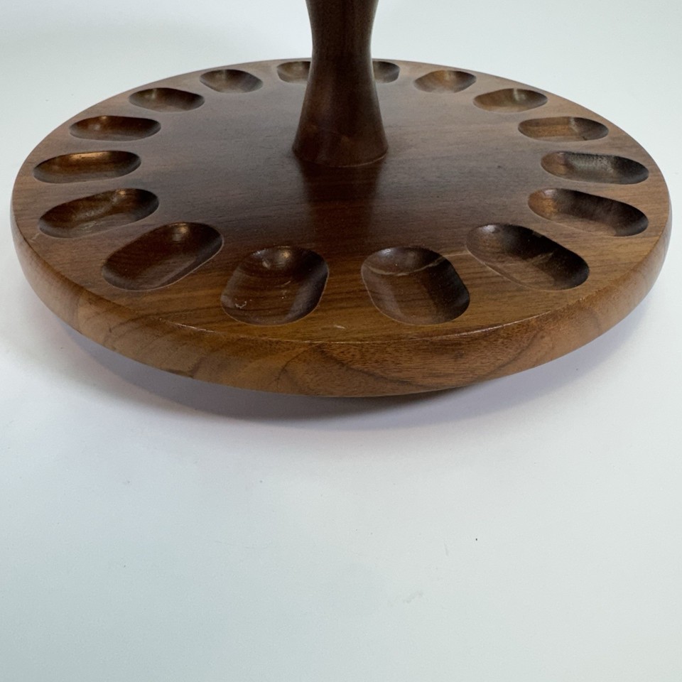 Decatur Walnut Rotating Tobacco Pipe Stand Rack 16 pipe holder Art Deco ...