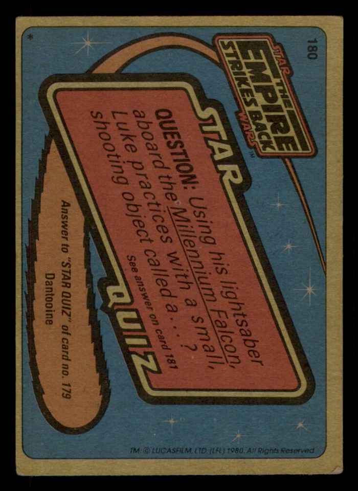 1980 Topps Star Wars: The Empire Strikes Back #180 The Wookiee at Work ...