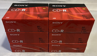 Lot Of 10 Packs CD-R New Sony CD-R 10 pack 700MB, 1-48x | eBay