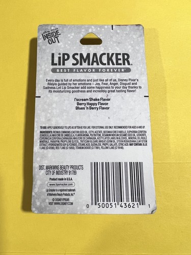 6 DISNEY INSIDE OUT Lip Smacker Gloss Balms Collection #621 #622 Berry ...