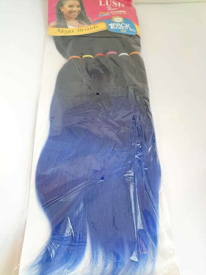 LUSH MEGA BRAIDS 6 IN A PACK 360g 55'' LONG EXTENSION BRAIDING HAIR ...