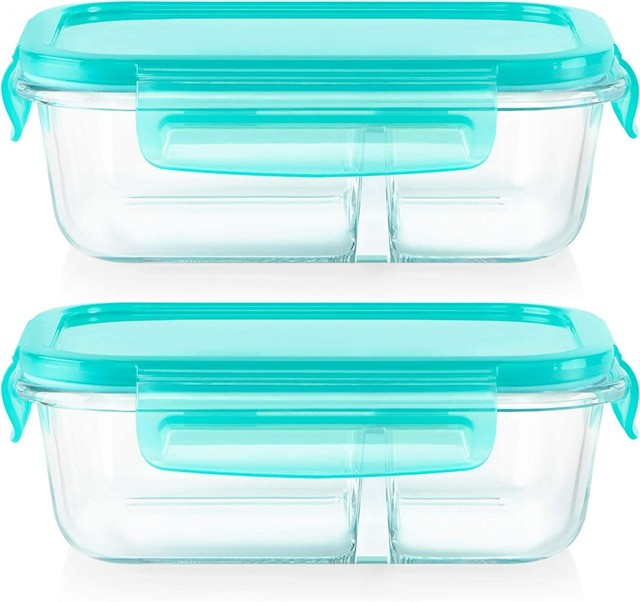 Pyrex Mealbox Bento Box Divided Glass Food Storage containers 10-Piece ...