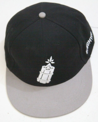 Dynomyco Black & Gray Dynamite Adult Style Baseball Hat Snap Back Cap ...