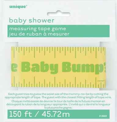 Baby Shower Party Game Measure the Baby Tummy Bump Game Tape Measuring ...