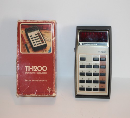 Vintage Texas Instruments TI-1200 Calculator with Original Box | eBay