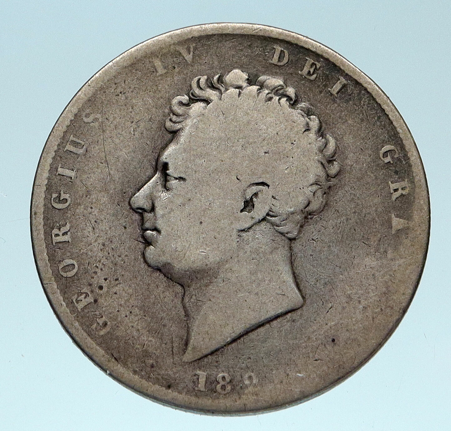 1825 UK Great Britain United Kingdom KING GEORGE IV Silver 1/2 Crown ...