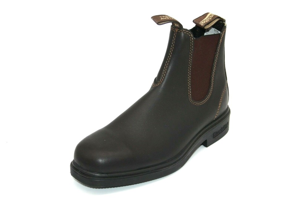 UNISEX BLUNDSTONE #062 STOUT BROWN CHELSEA DRESS BOOT PREMIUM LEATHER ...
