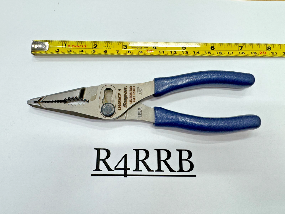 Snap-on Tools USA NEW POWER BLUE 7" Long Nose Slip Joint COMBO Pliers ...