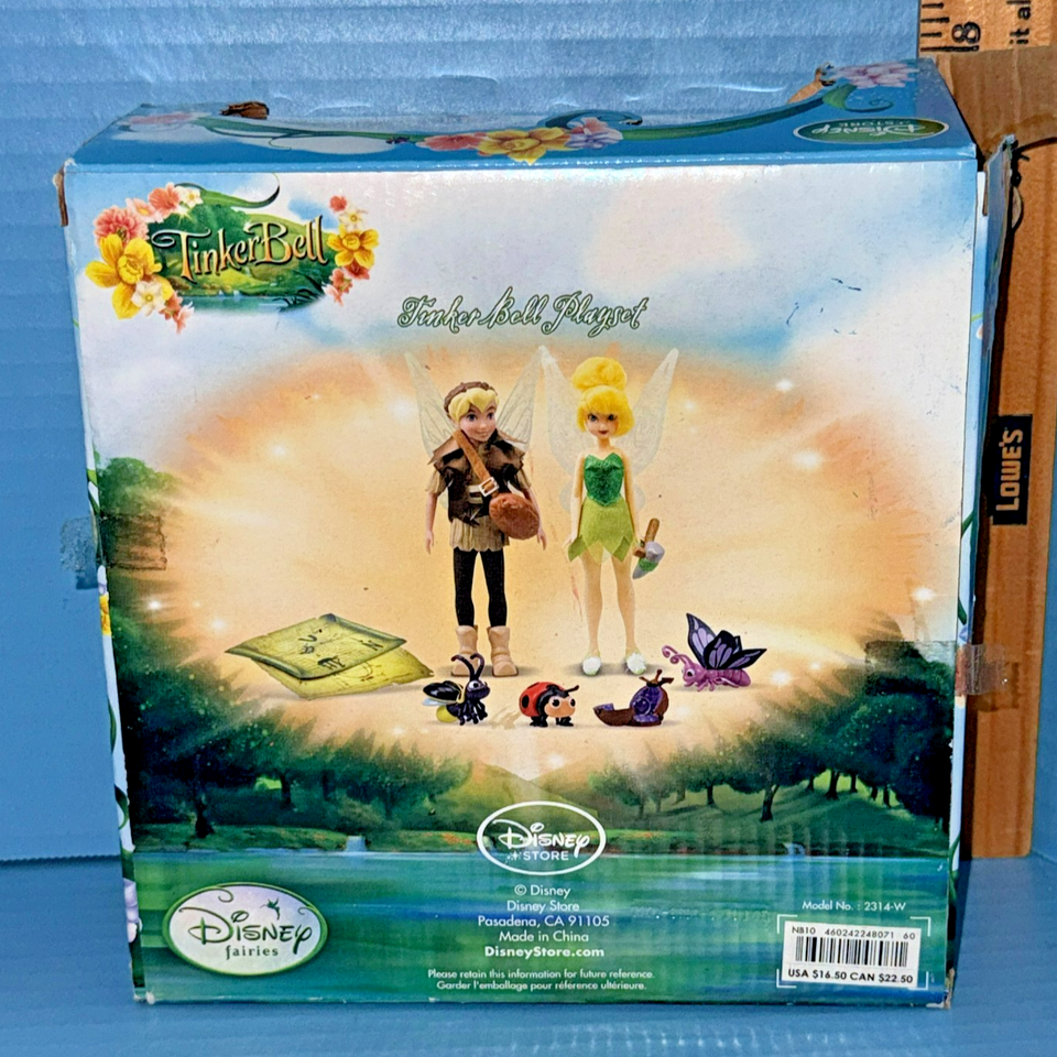 Disney Store Tinkerbell & Terence Fairy Doll 5.5" Figures Playset New ...