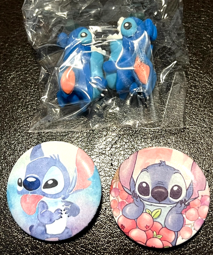 Disney Lilo & Stitch LOT Biting Ear Lobe Earrings PLUS 2 Pin Back 1 ...