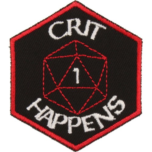 Crit Happens Patch - Made in USA - Natural 1 D20 Patch - Tabletop DnD ...