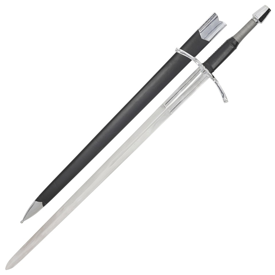 Long Medieval Full Tang Functional Sword Tempered EN45 Steel Blade ...