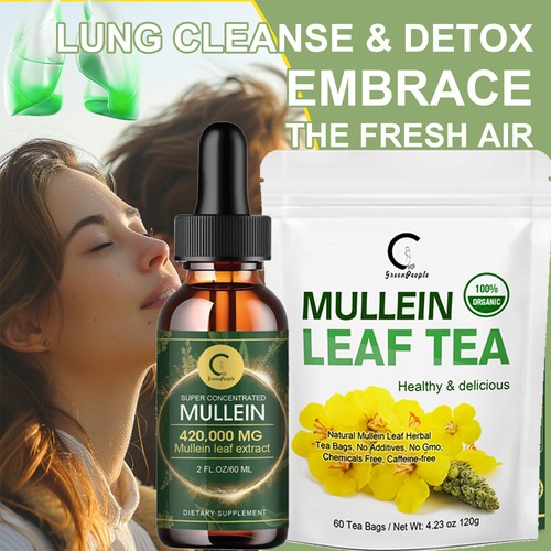 Mullein Leaf Tincture Natural Liquid Drops Extract 2 Oz Lungs Breath Respiratory | eBay