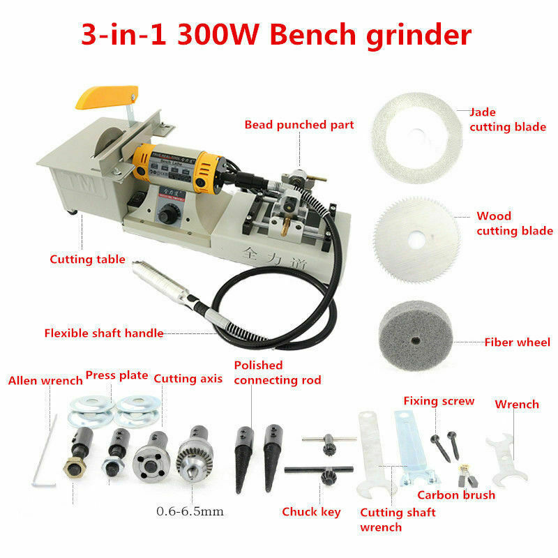 Bench Grinder Jade Carving Beads Polishing Wax Cutting Ball Punching Machine | eBay UK