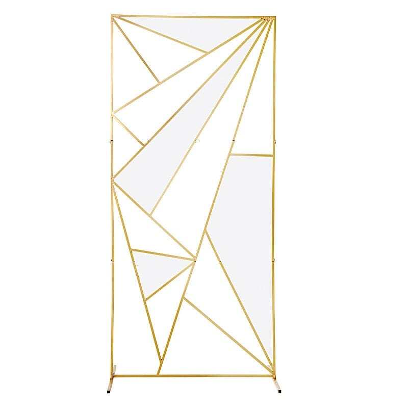Gold Metal Rectangle Geometric BACKDROP STAND Wedding Arch Party ...