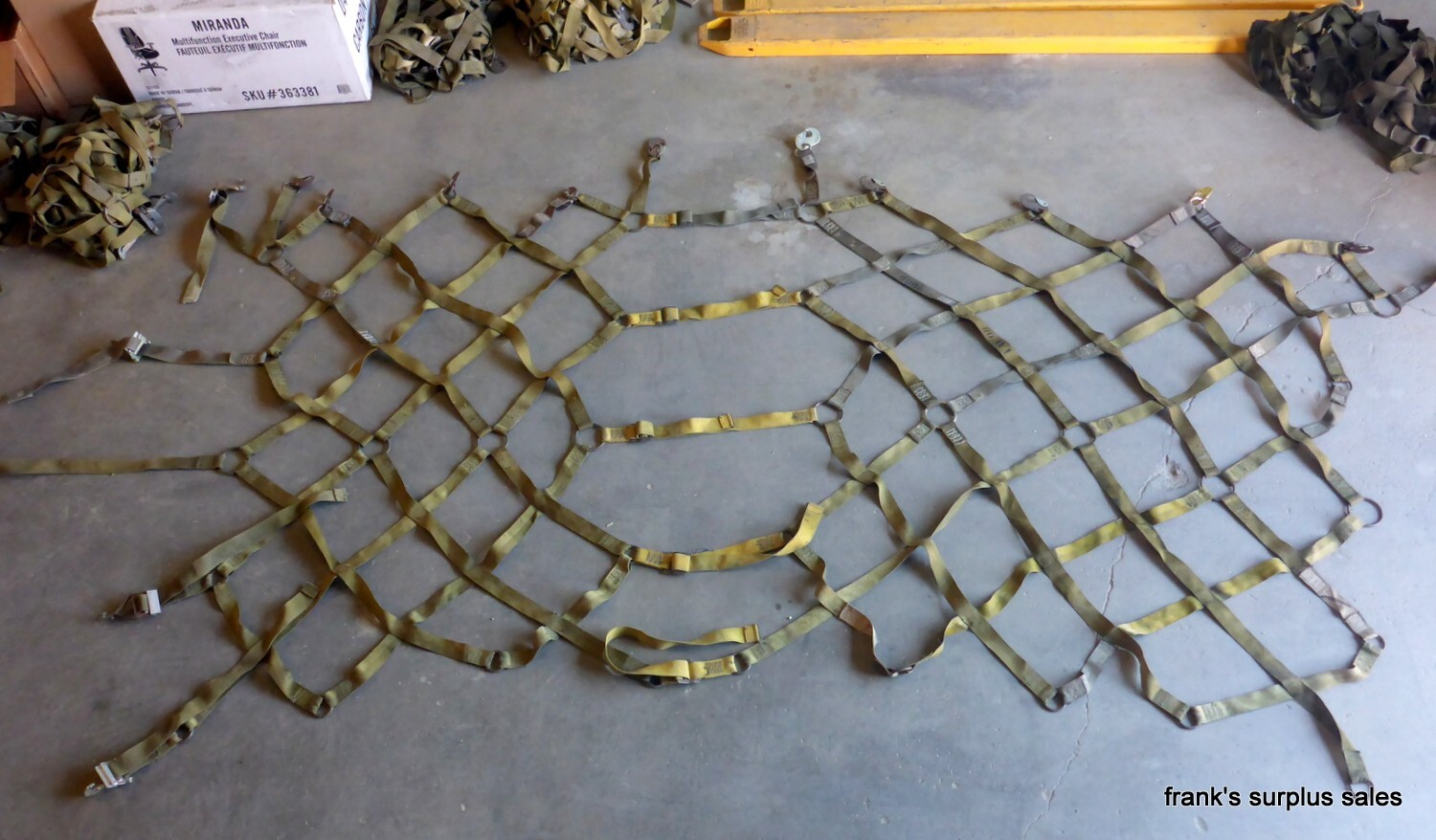 Military Aircraft Cargo Net Tie Down 6' x 14' (72" x 168") Climbing Net ...