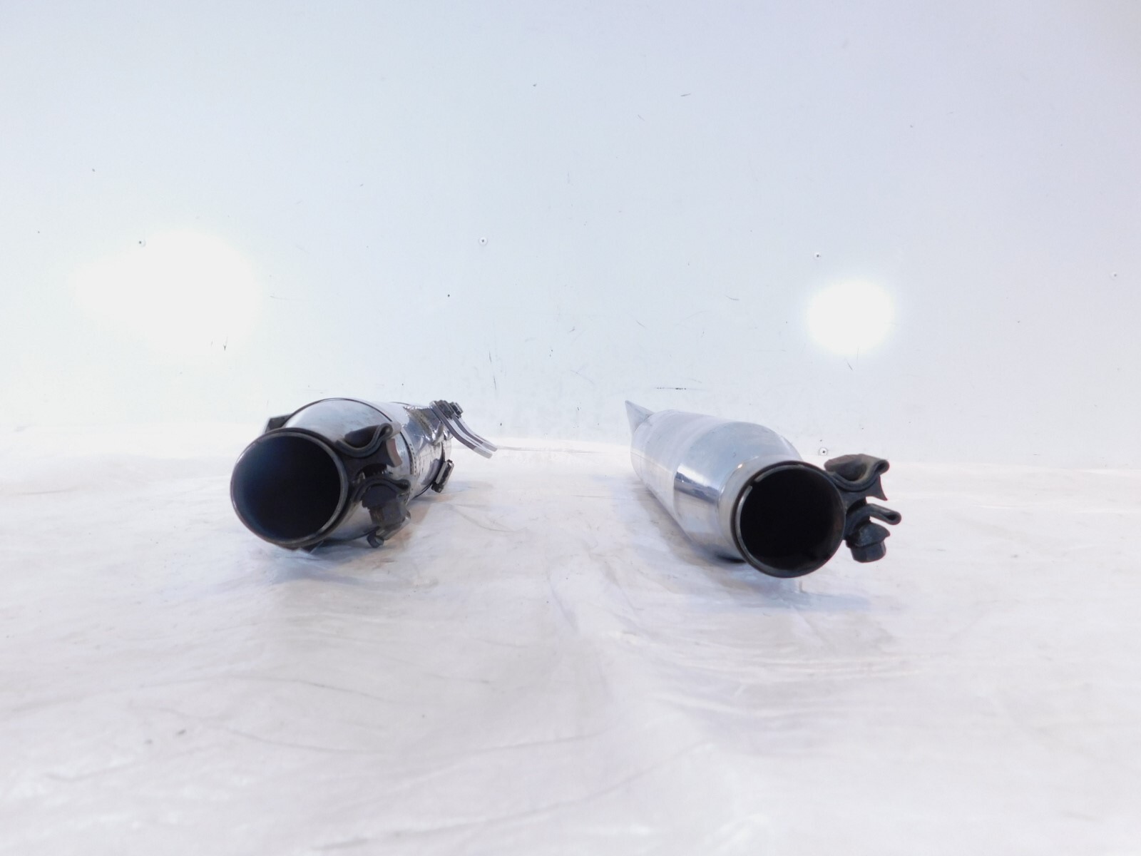 Harley Softail Heritage Classic Fishtail Chrome Front Rear Exhaust Pipe ...