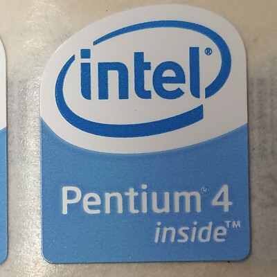 Intel Pentium 4 Inside Stickers 19 x 24mm approx Case Badge For PC ...
