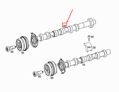MERCEDES-BENZ C Coupe C205 Exhaust Camshaft Right Side A2760505201 NEW ...