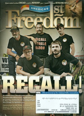 2013 America's 1st Freedom (NRA) Magazine: Colorado oust John Morse ...