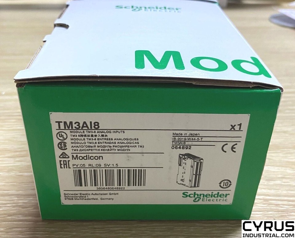 Schneider Electric TM3AI8 Analog input module, Modicon TM3, 8 inputs ...