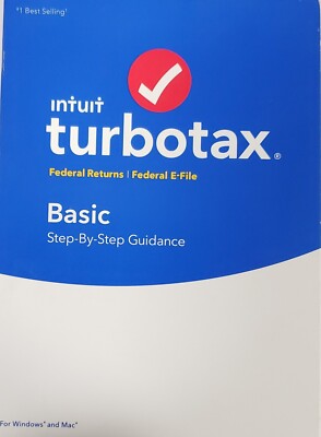 Intuit TurboTax Basic 2018 Federal Returns + Federal E-File Windows and ...