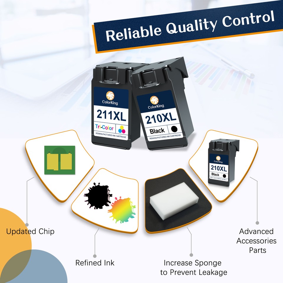 PG-210XL CL-211XL Ink compatible for Canon PIXMA MP230 499 MP240 250 ...