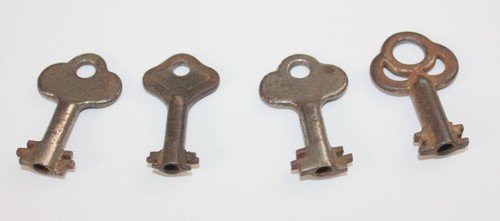 Vintage Open Barrel Small Double Bit Skeleton Pad Lock Keys Antique Lot ...