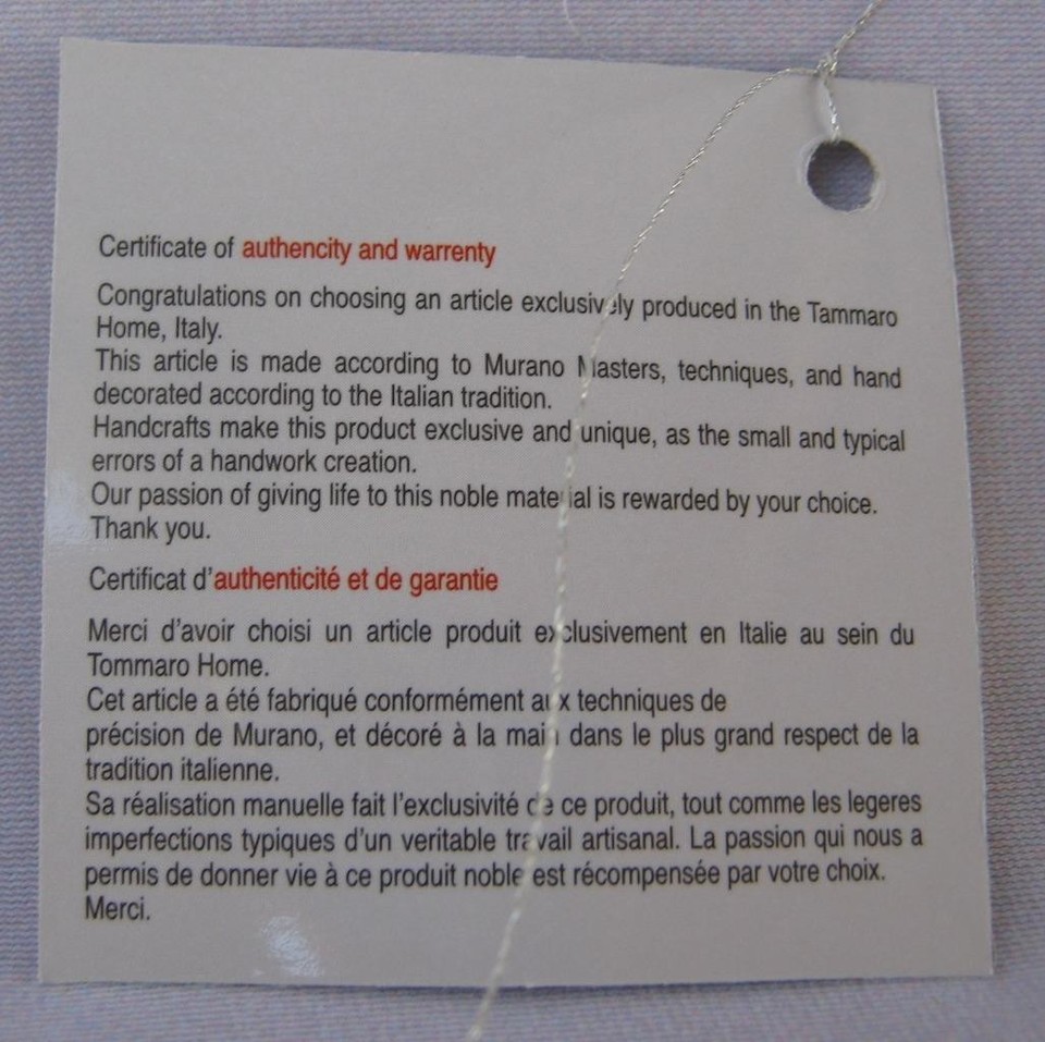 Genuine Italian Art Deco Glass Vase Violet and Amber Tammaro Italy No ...