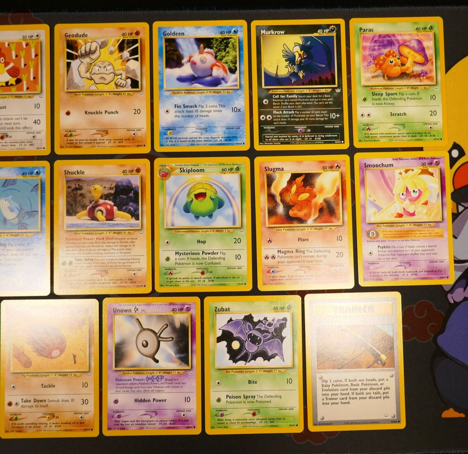 LP/MP (Unlimited) COMPLETE Pokemon NEO REVELATION Set 20-Card COMMON ...