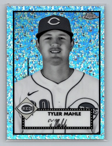 2021 Topps Chrome Platinum Anniversary - Tyler Mahle #383 Black & White ...