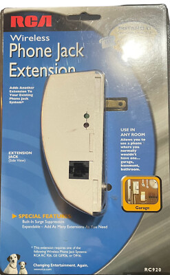 RCA RC920 Wireless Telephone Jack Extension NEW | eBay