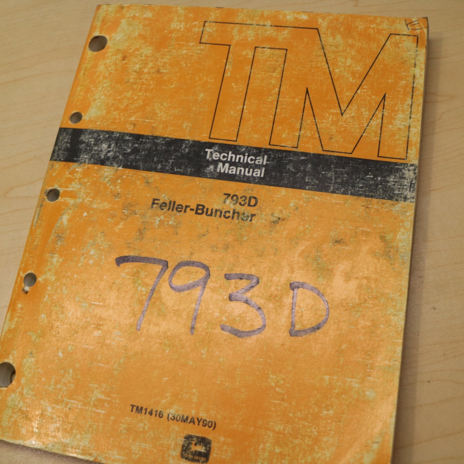 JOHN DEERE 793D FELLER BUNCHER Repair Shop Service TECHNICAL Manual ...