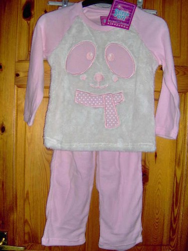GIRLS PRETTY WARM FLUFFY PYJAMAS PINK or GREY - AGES 7/8 - 13 YEARS ...