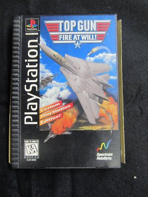 Top Gun Fire at Will PS1 Playstation 1 COMPLETE CIB ,Game, Manual Long ...