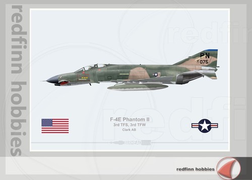 Warhead Illustrated F-4E Phantom II 3rd TFS, 3rd TFW Clark AB Aircraft ...
