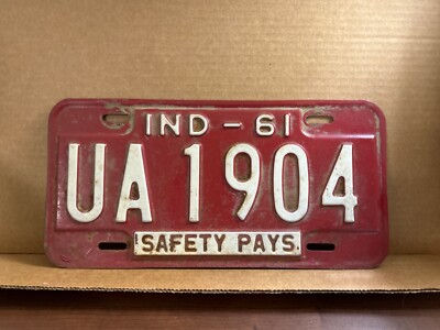 Vintage 1961 Indiana License Plate | eBay