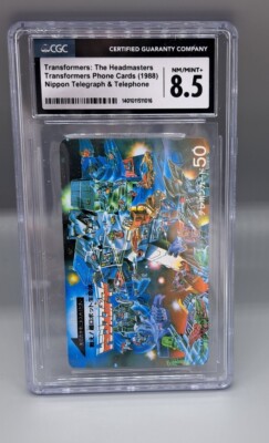 RARE CGC 8.5 Japanese TRANSFORMERS HEADMASTERS promo PHONE CARD ...