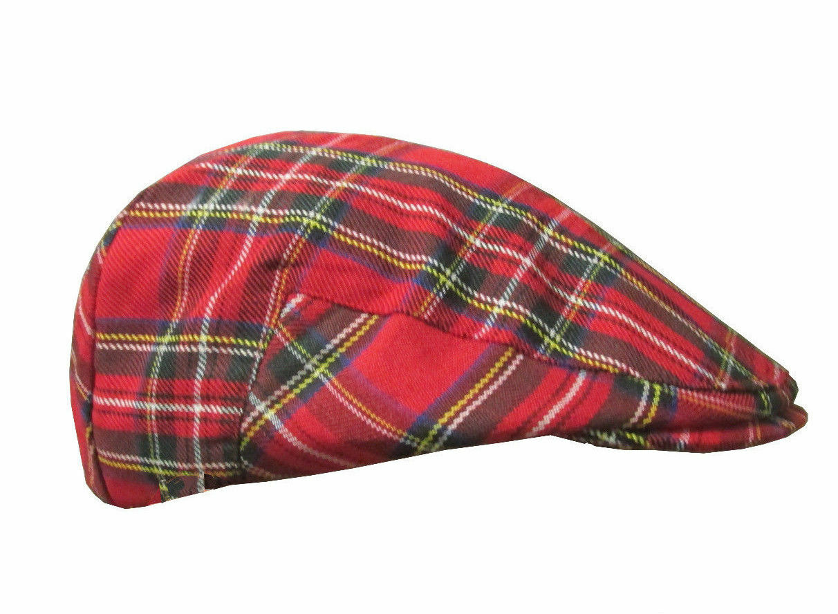 Tartan Flat Caps For Men UK Traditional Scottish Flat Cap Highland ...
